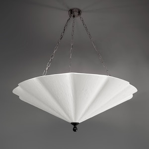 The Oversized Fluted Pendant Plaster Chandelier 900mm - Etsy