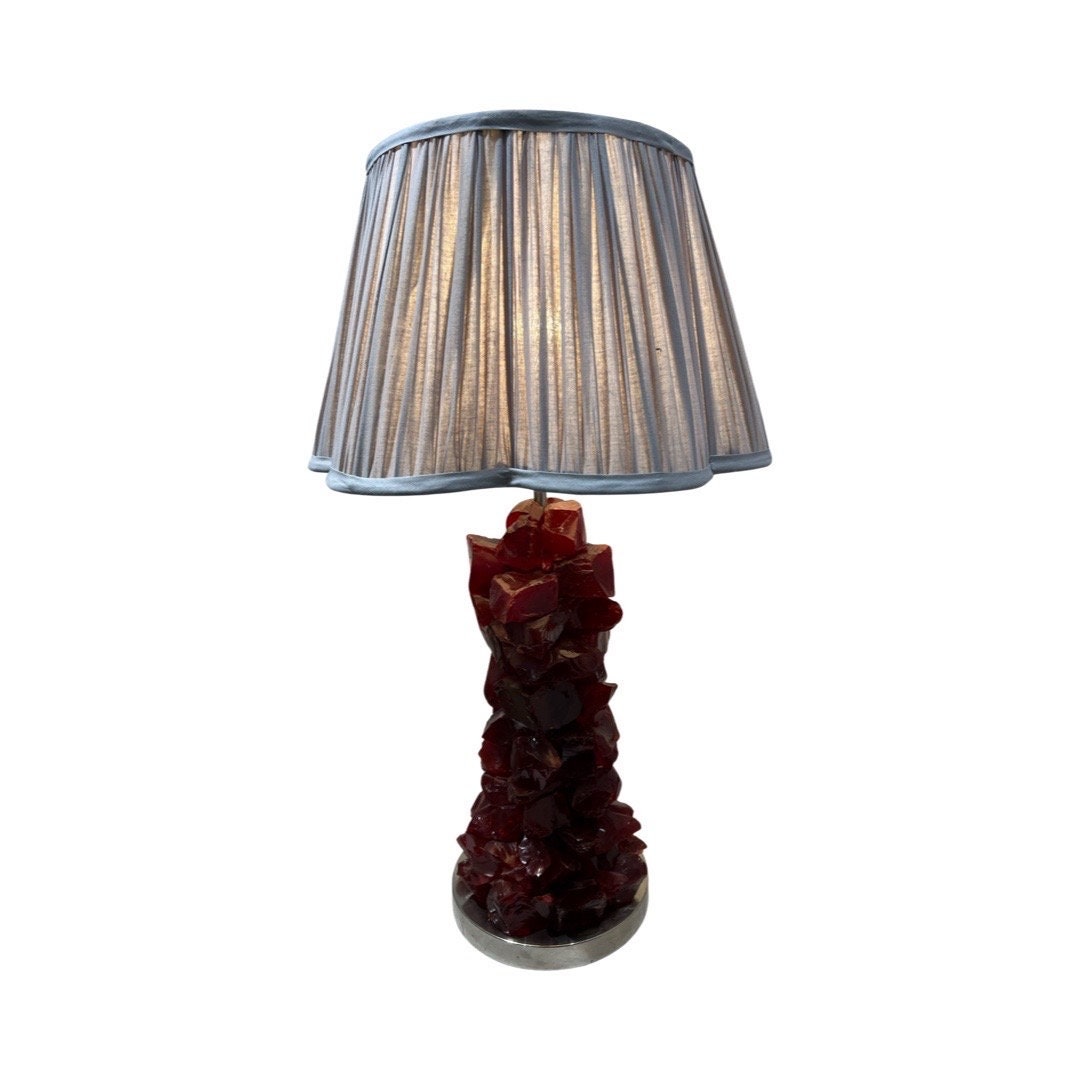 Rock Glass Table Lamp - Etsy