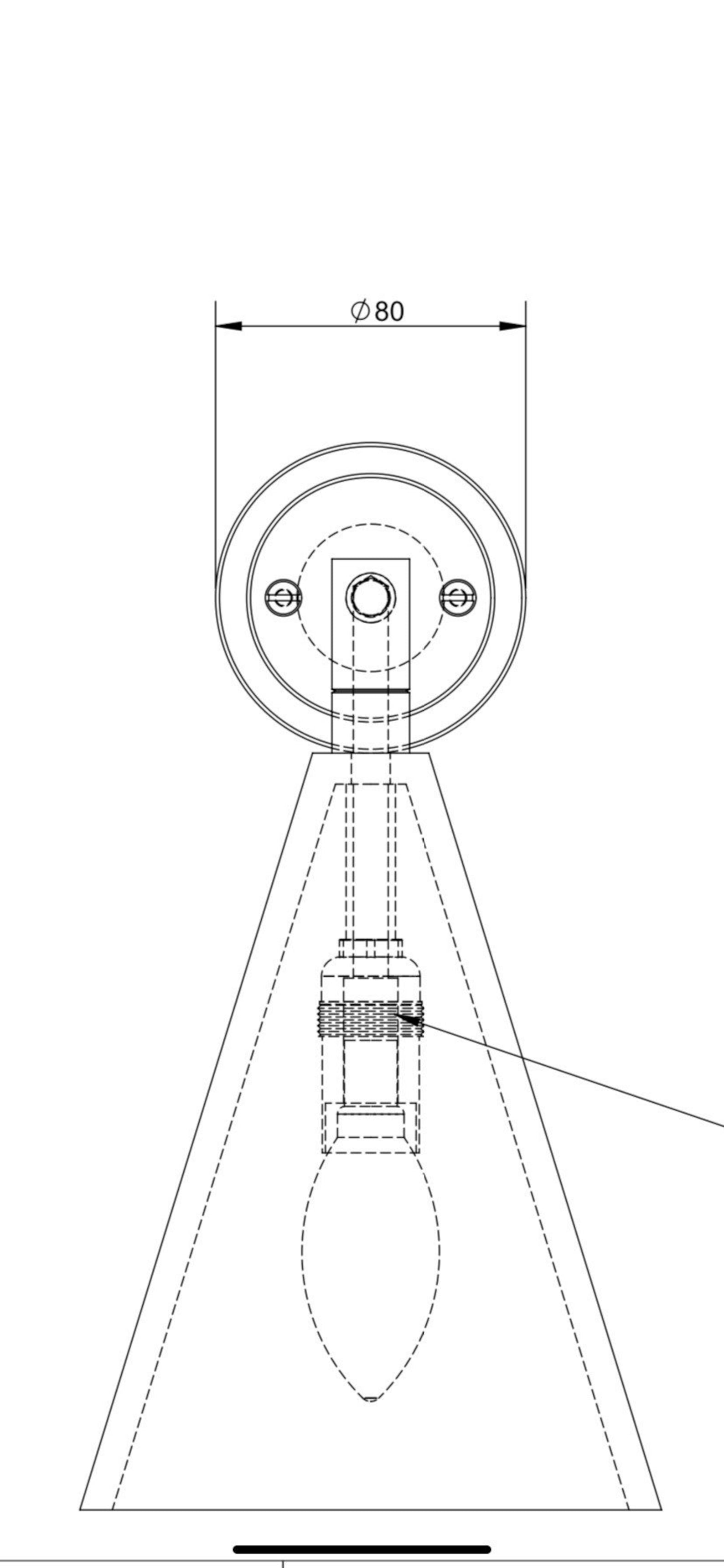 Antique Brass and Plaster Cone Wall Light - Etsy