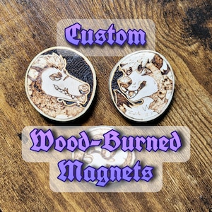 Custom Wood-burned Magnets | Animal, Pet & Furry - Etsy