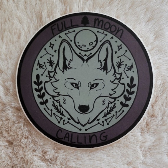 Full Moon Calling Vinyl Sticker - Etsy