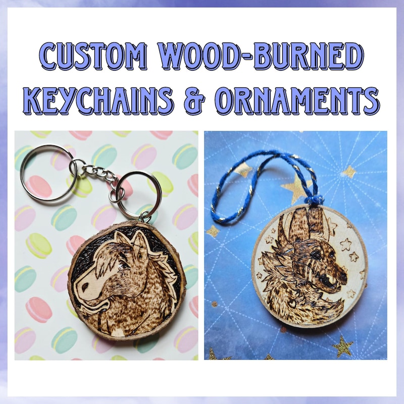 Wood Burned Keychain - Etsy