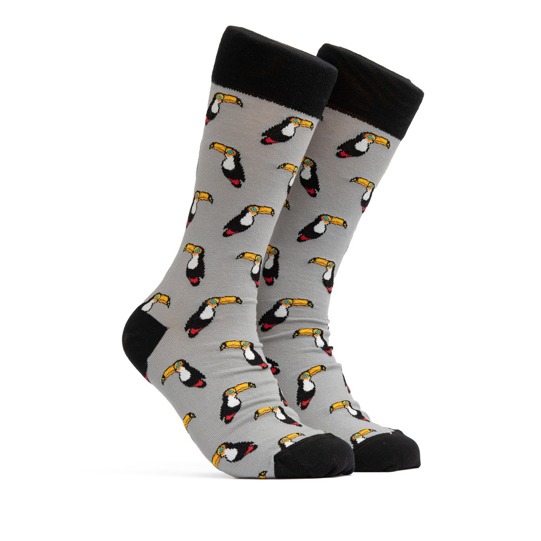 Toucan Men's Socks Midcalf Dress Casual Crazy Cool Tropical Socks ...