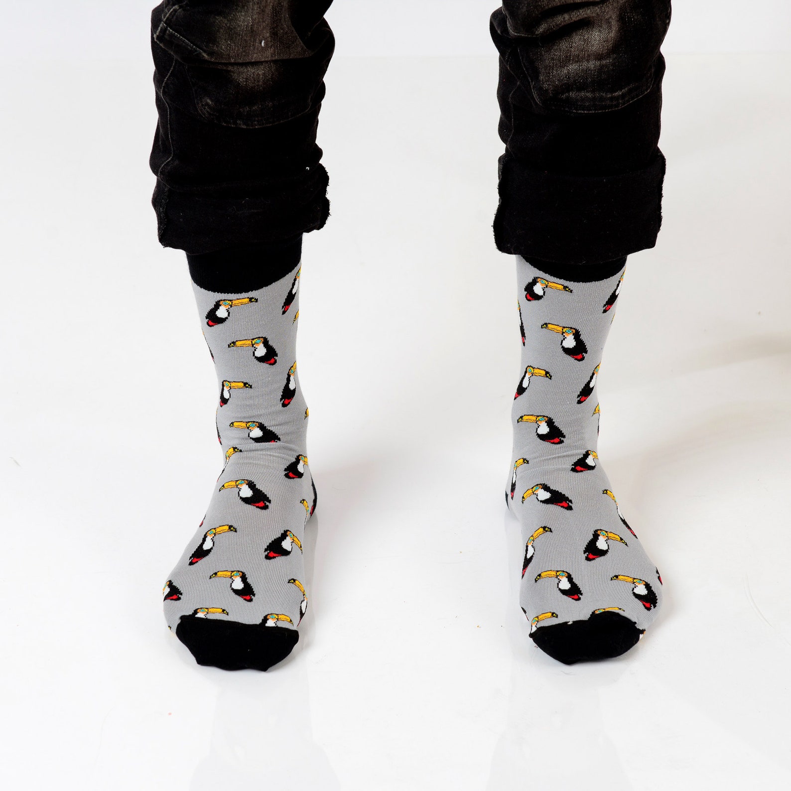 Toucan Men's Socks Midcalf Dress Casual Crazy Cool | Etsy