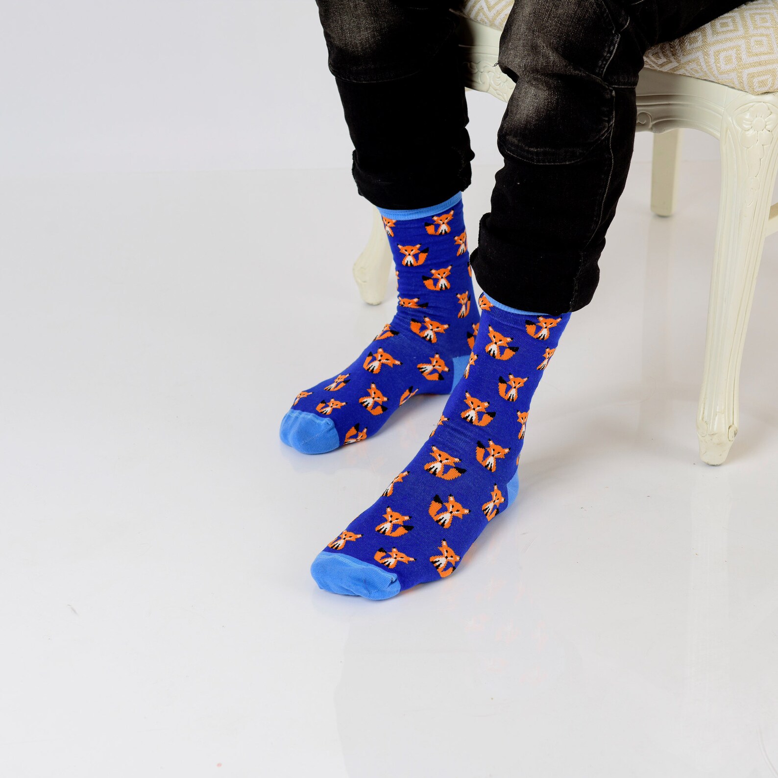 Fox Socks Crazy Dress Socks Fun Pattern Socks Mens and Womens | Etsy