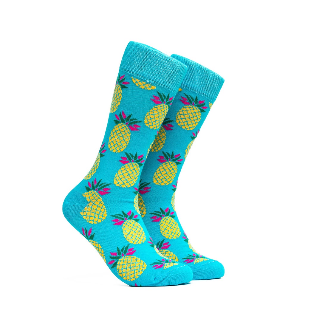 Pineapple Socks for Men and Women Gift for Anniversary Happy Crew Socks ...