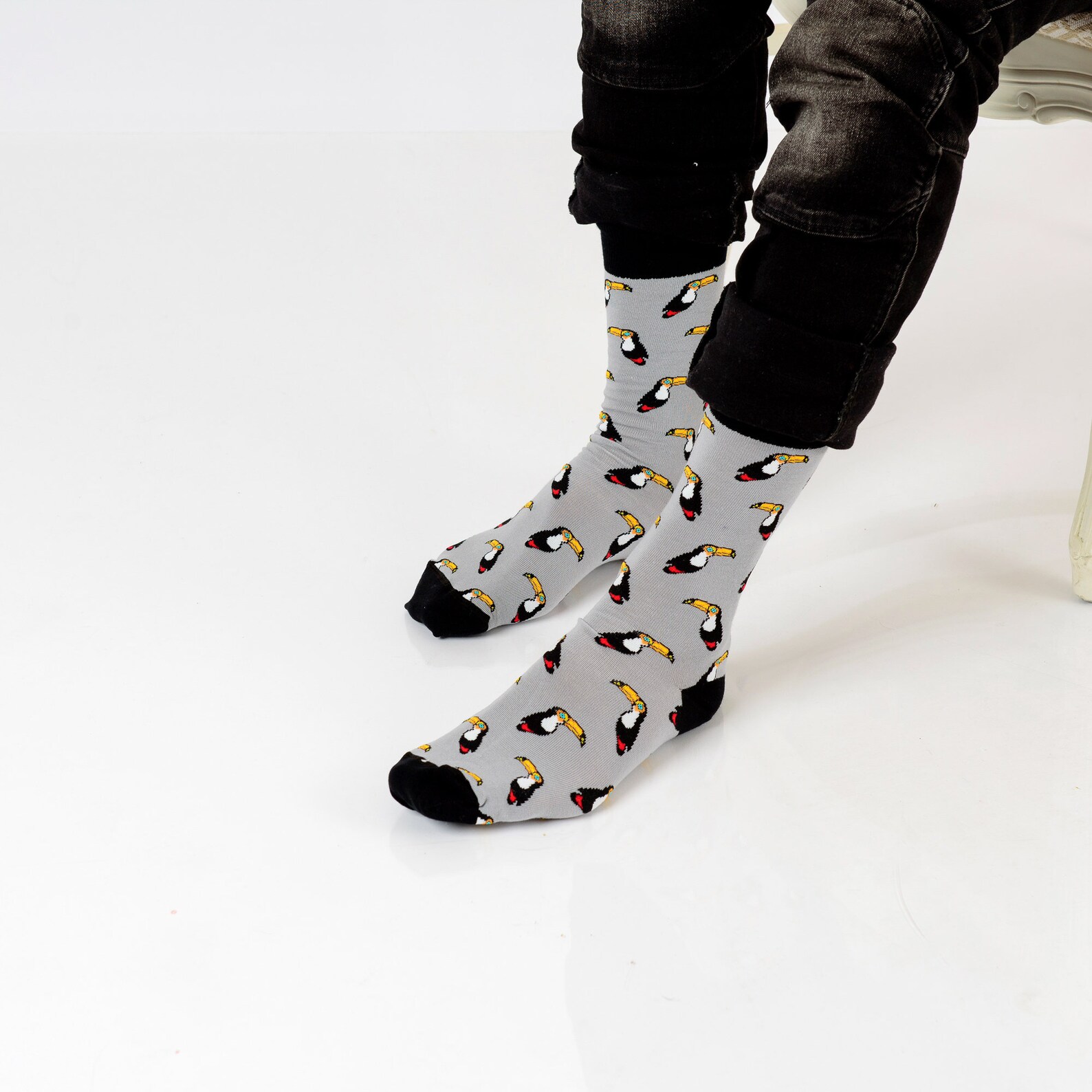 Toucan Men's Socks Midcalf Dress Casual Crazy Cool - Etsy