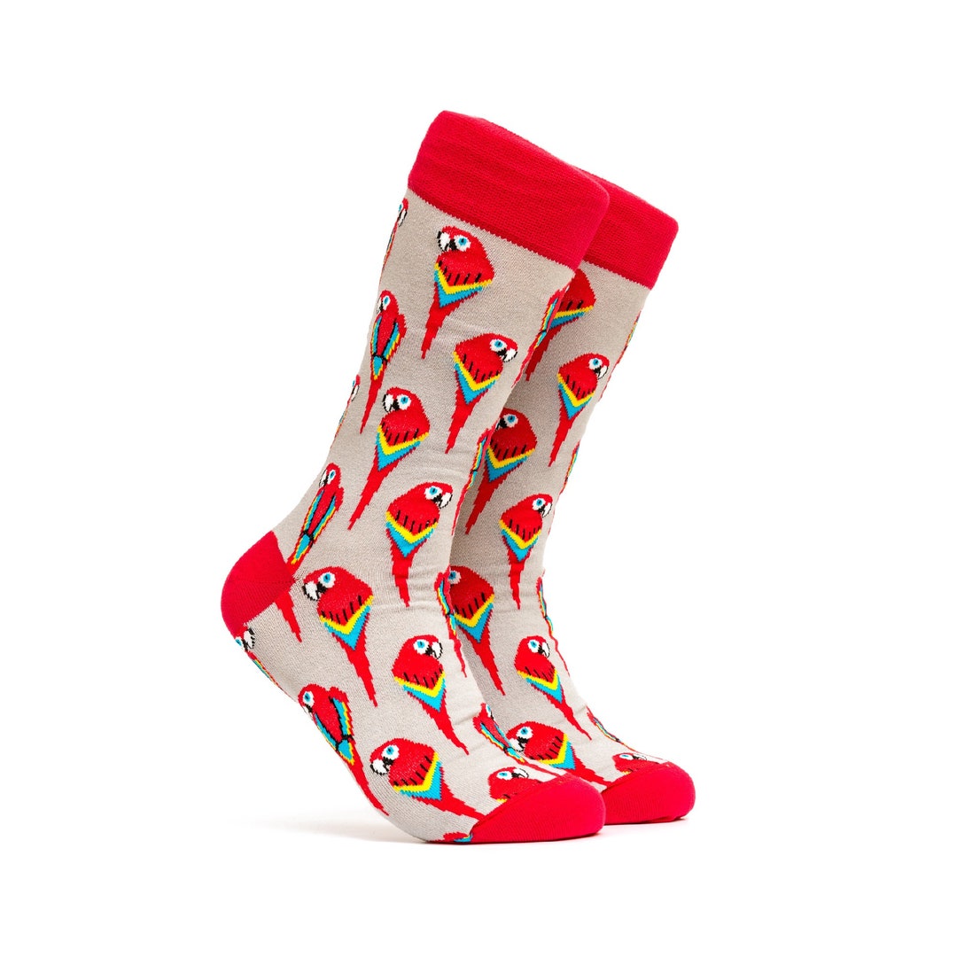 Parrot Crew Socks - Fun Mid-calf Socks, Groomsmen Gift - Etsy