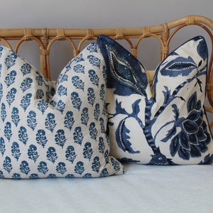 Luxury Trending Allie Blockprint Cushion Covers, Slate Cushion Covers ...