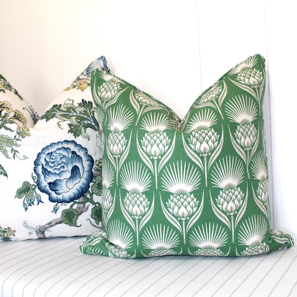 Green Pattern Cushion - Etsy