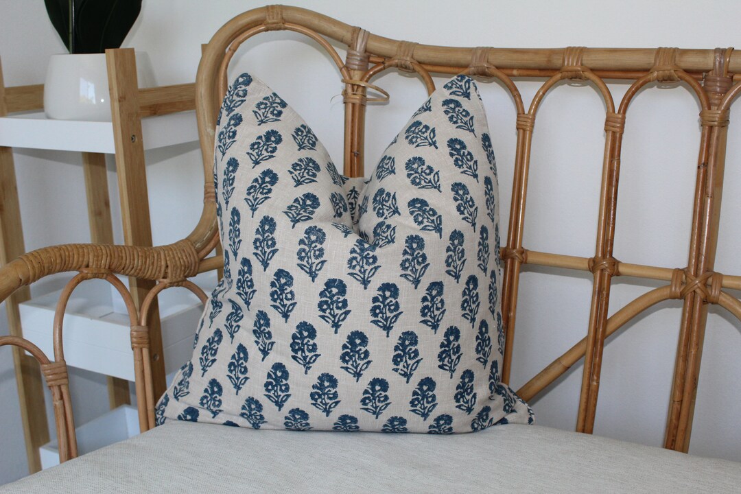 Luxury Trending Allie Blockprint Cushion Covers Slate Cushion - Etsy