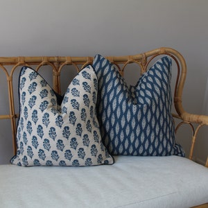 Luxury Trending Allie Blockprint Cushion Covers, Slate Cushion Covers ...