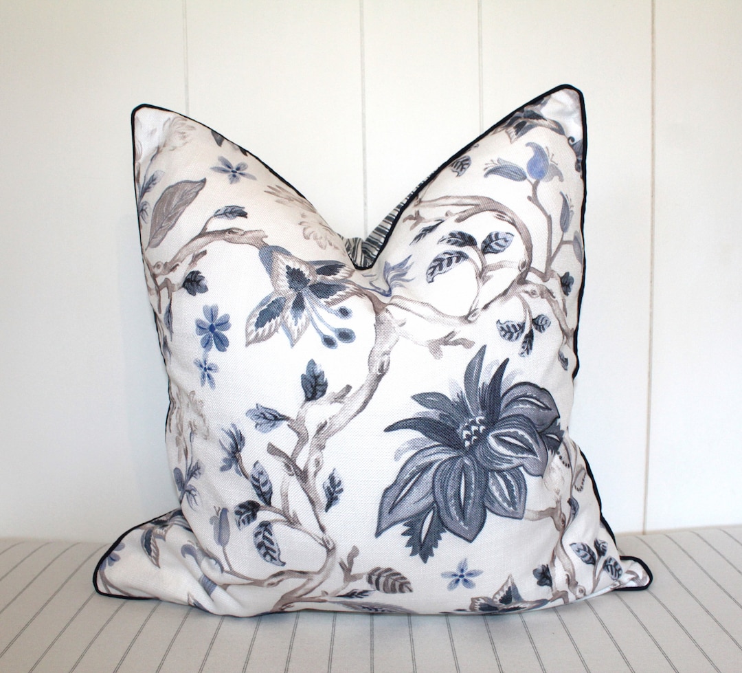 Hampton Style Charles Parsons Cushion Covers, Reversible Floral ...