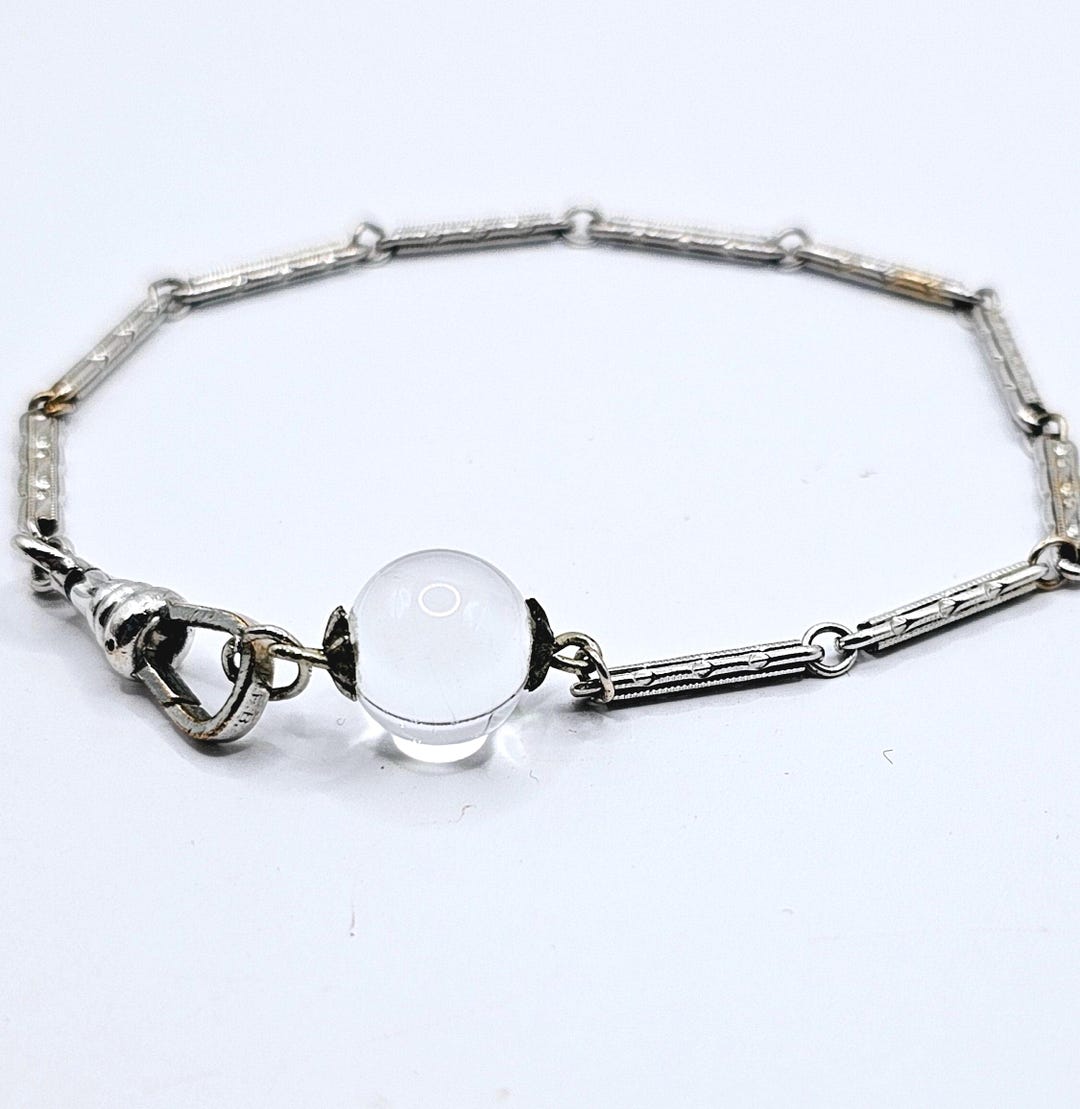 Vintage 10K White Gold Pools of Light Crystal Bracelet, Art Deco 8" - Etsy