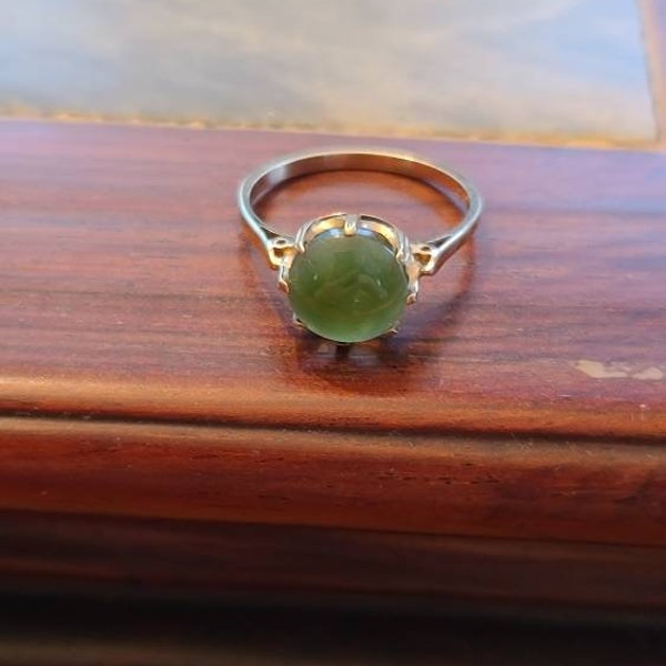 Antique Gold Apple Jade Ring - Etsy