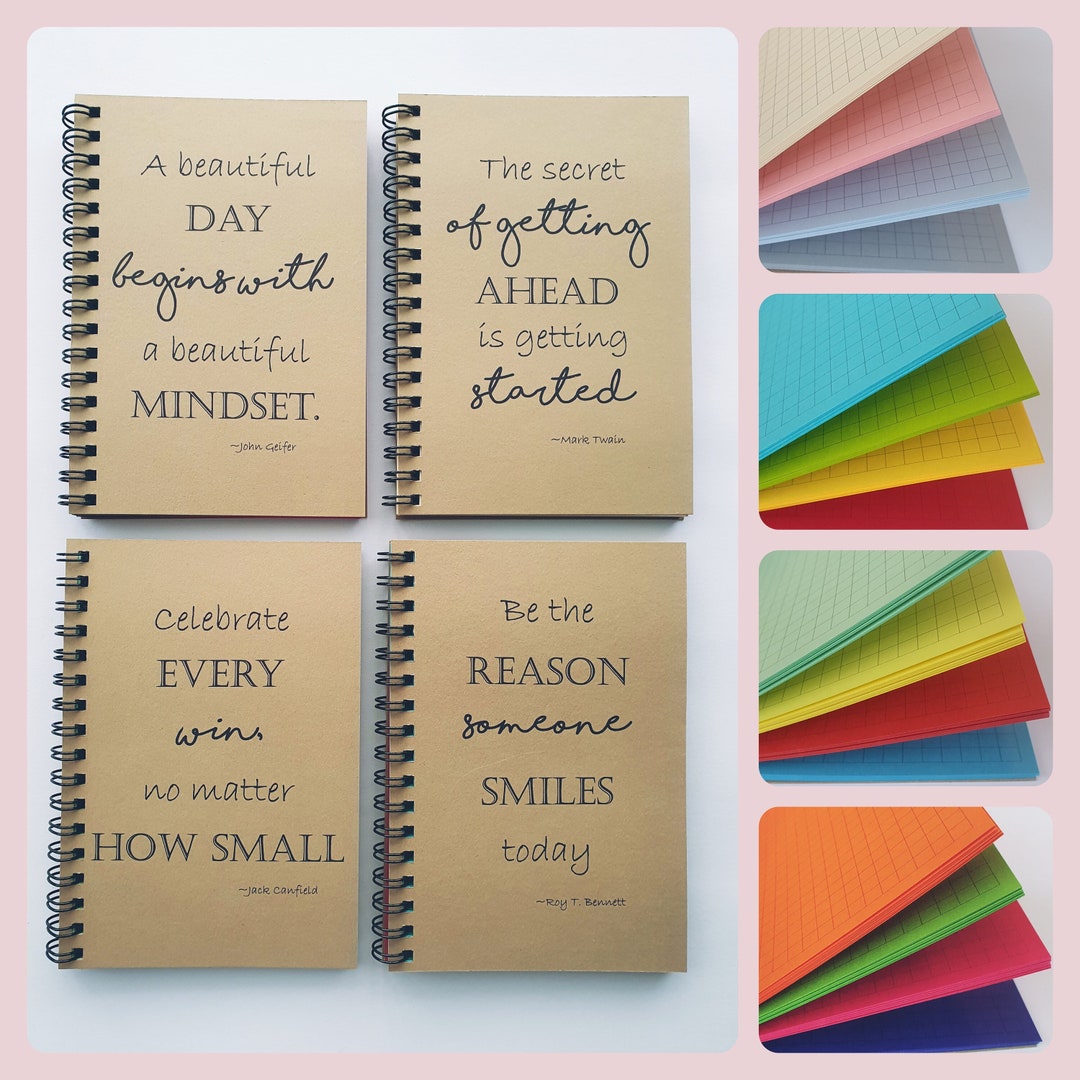 Set of 4 Kraft Cover Notebooks / Bullet Journals A6 A5 - Etsy