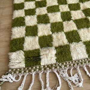 Green Checkered Rug Checkered Rug Green Moroccan Rug Moroccan Rug Beni ...
