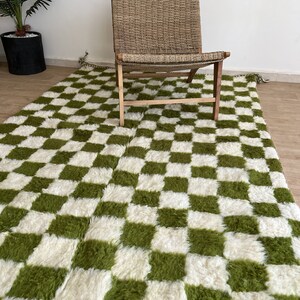 Green Checkered Rug Checkered Rug Green Moroccan Rug Moroccan Rug Beni ...