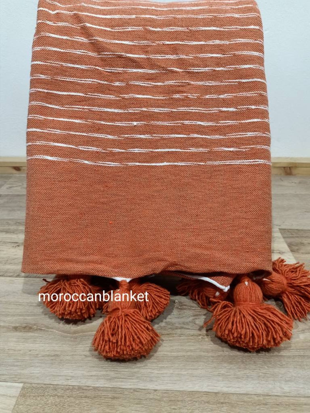 Moroccan Blanket, Pom Pom Blankets, Moroccan Throw Blanket , Moroccan ...