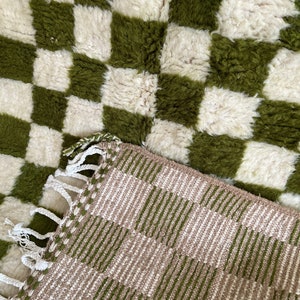 Green Checkered Rug Checkered Rug Green Moroccan Rug Moroccan Rug Beni ...