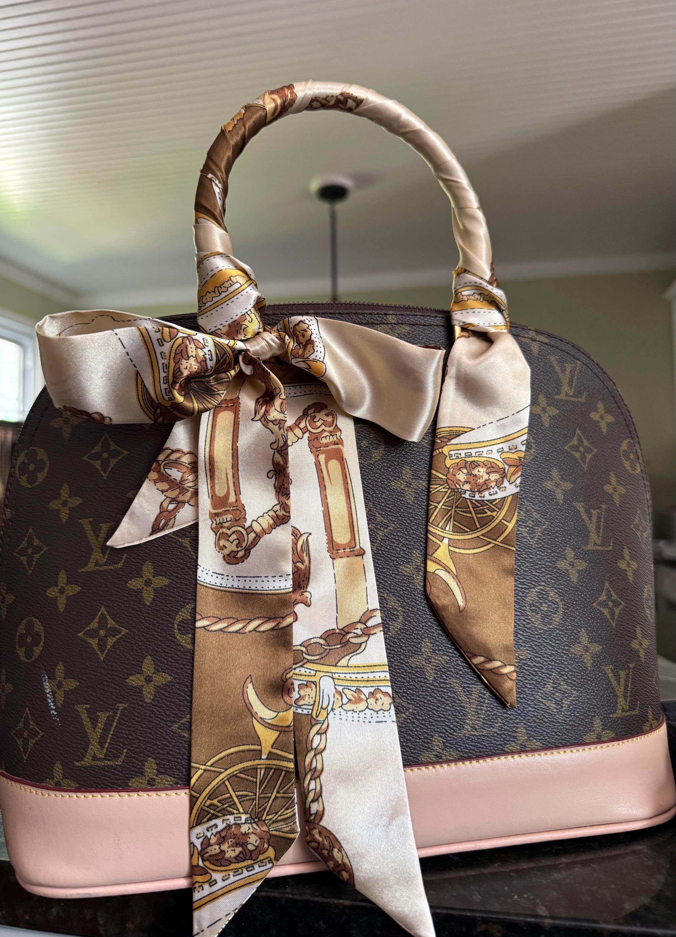Purse Handle Scarf Covers: Brown, Ivory & Gold Rich Design - Etsy