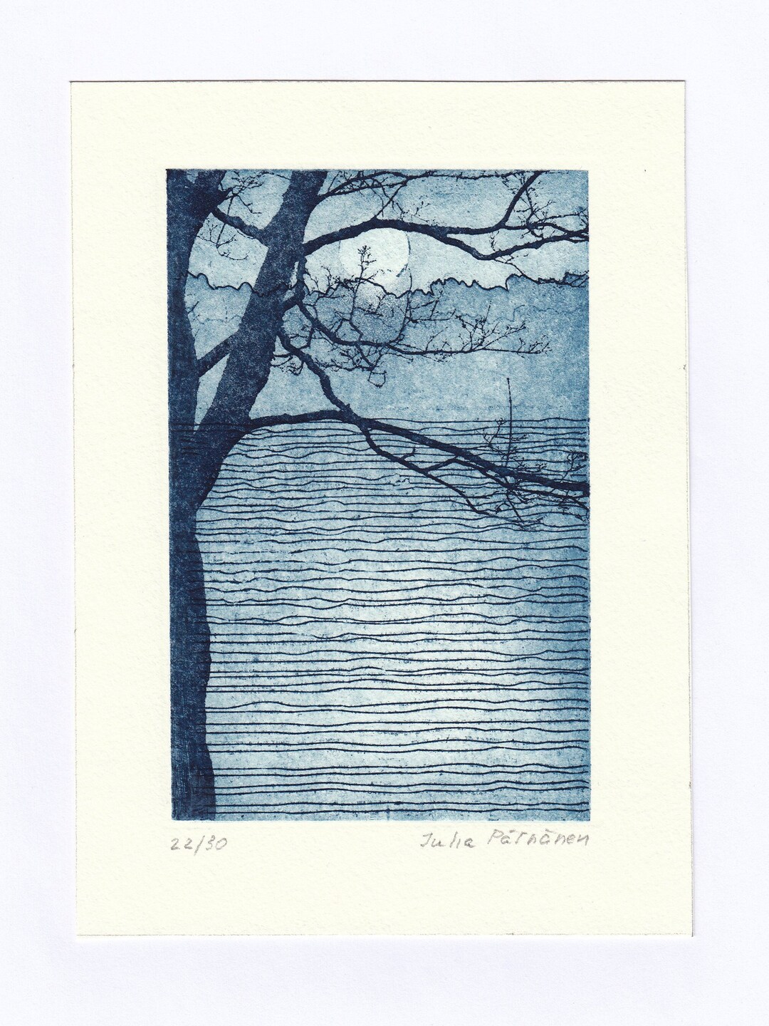 Blue Sunset. Etching, Aquatint. - Etsy