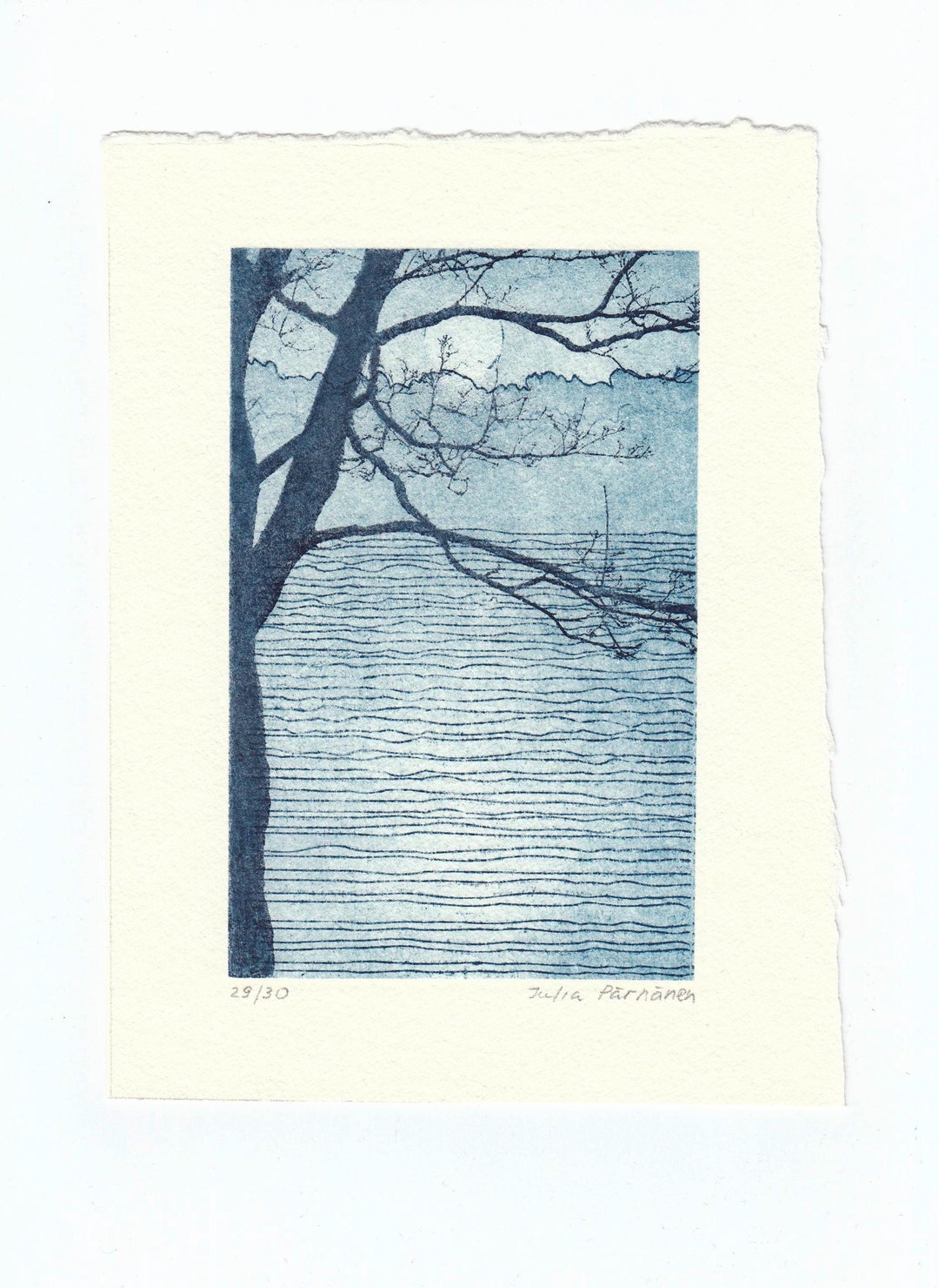 Blue Sunset. Etching, Aquatint. - Etsy