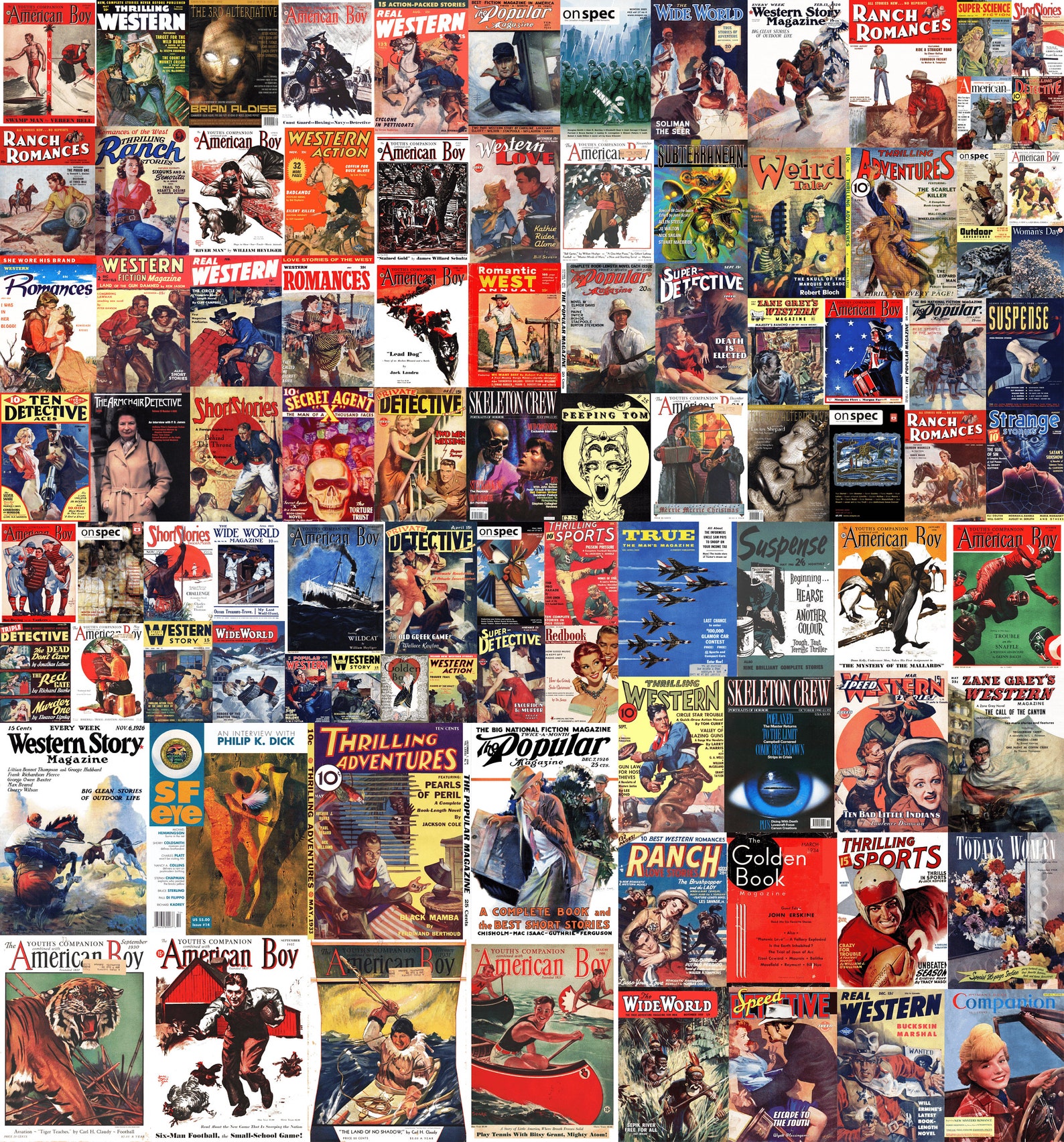 220 X Vintage Pulp Magazine USA Older Back Issues - PDF Digital ...