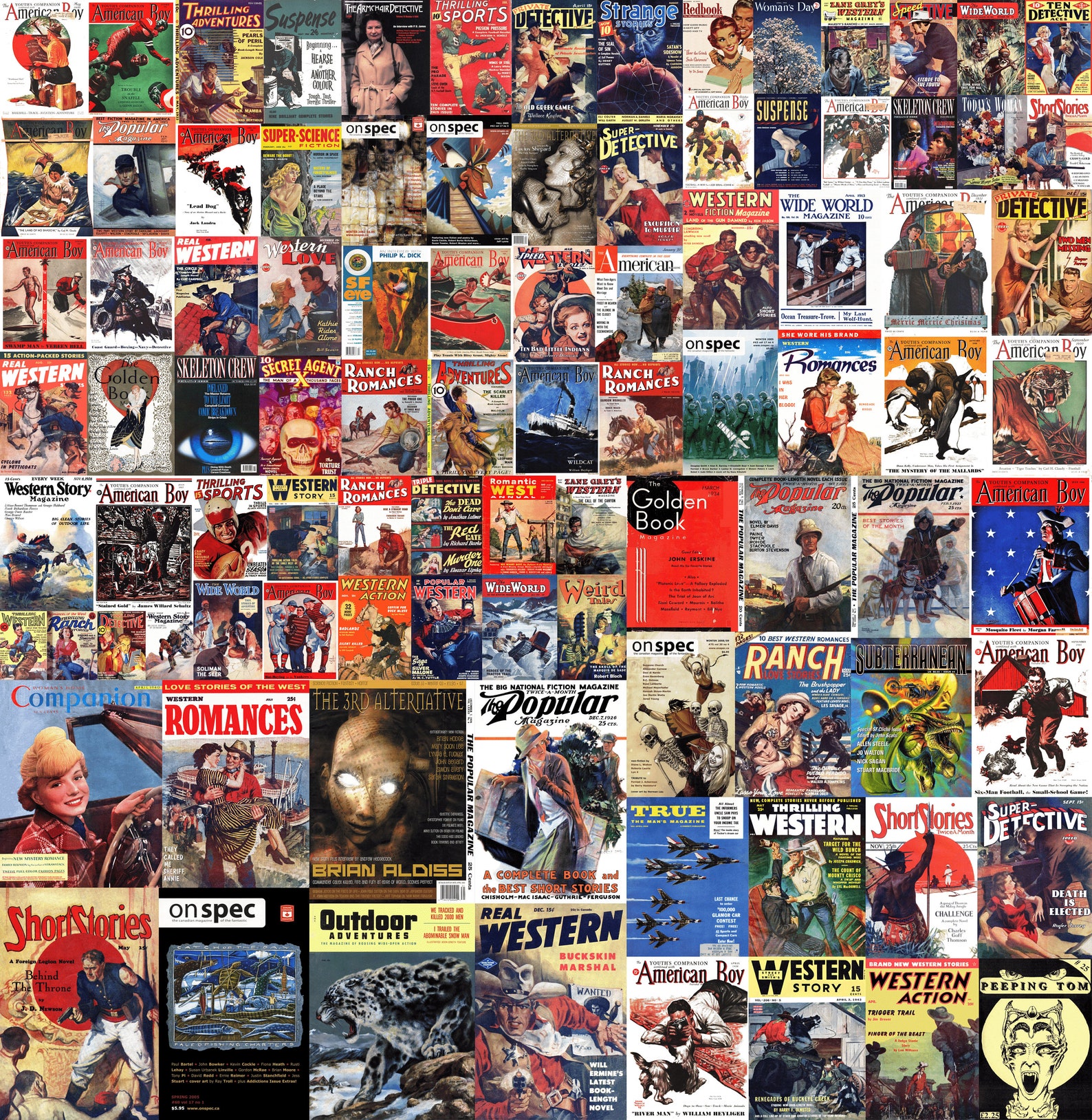 220 X Vintage Pulp Magazine USA Older Back Issues - PDF Digital ...