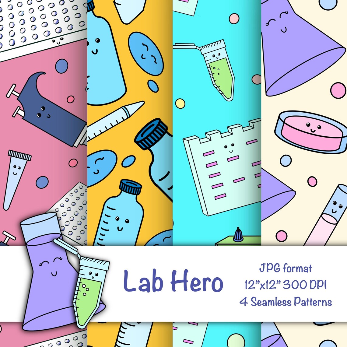 Lab Hero Biology Science Digital Paper in the Lab Science Background ...