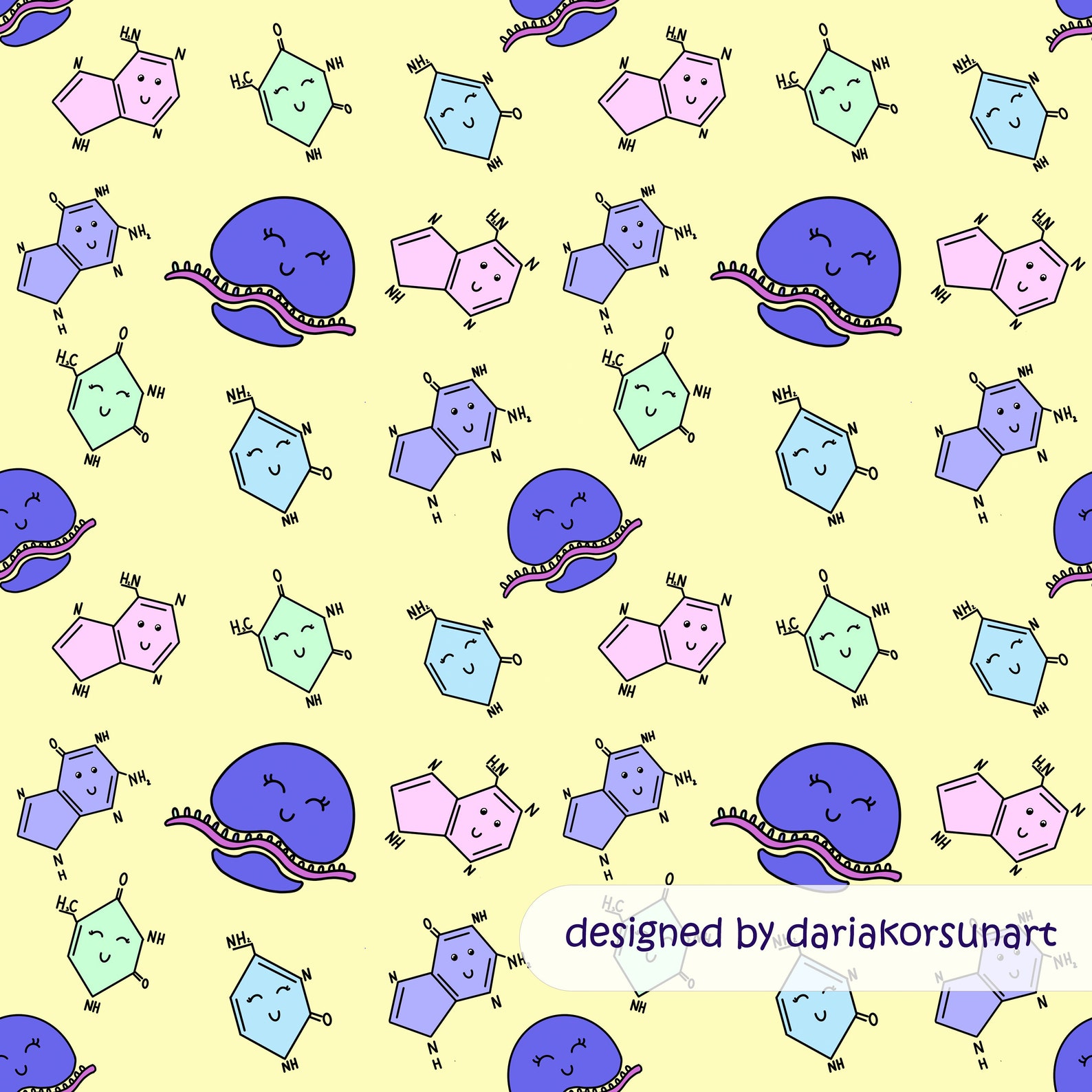 Biology Science Clipart Science Digital Paper Back to School Pattern ...