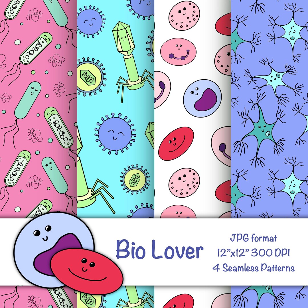Biology Science Clipart Science Digital Paper Blood Cells Back to ...