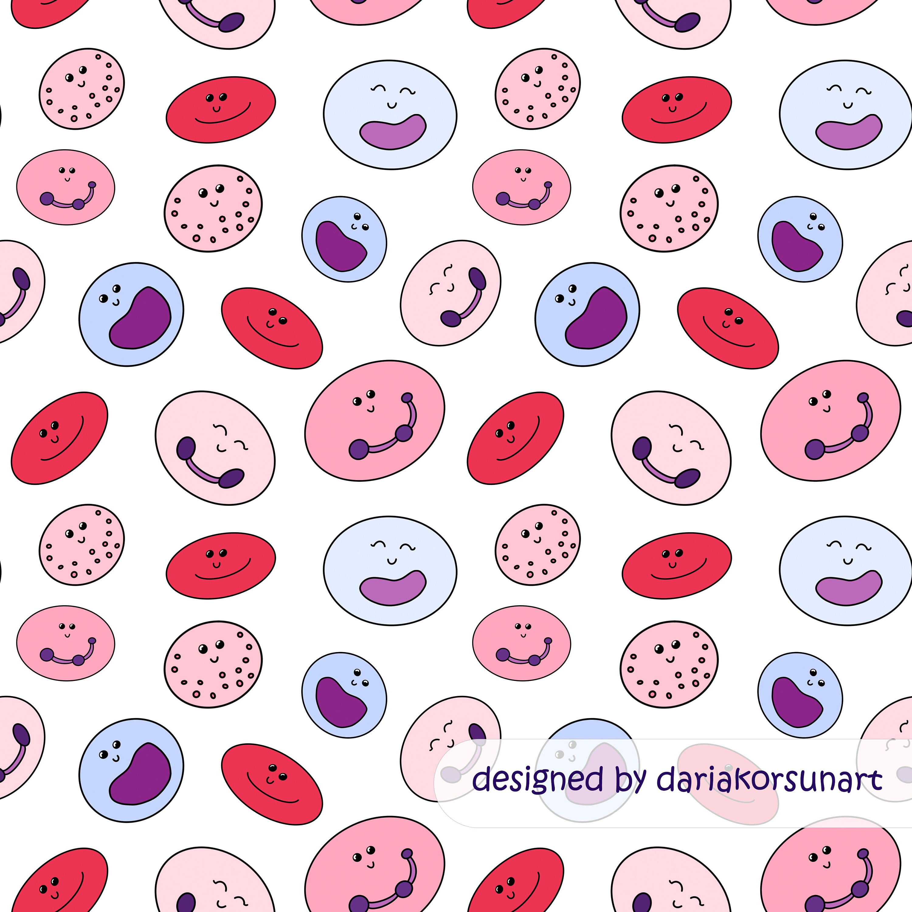 Biology Science Clipart Science Digital Paper Blood Cells Back to ...