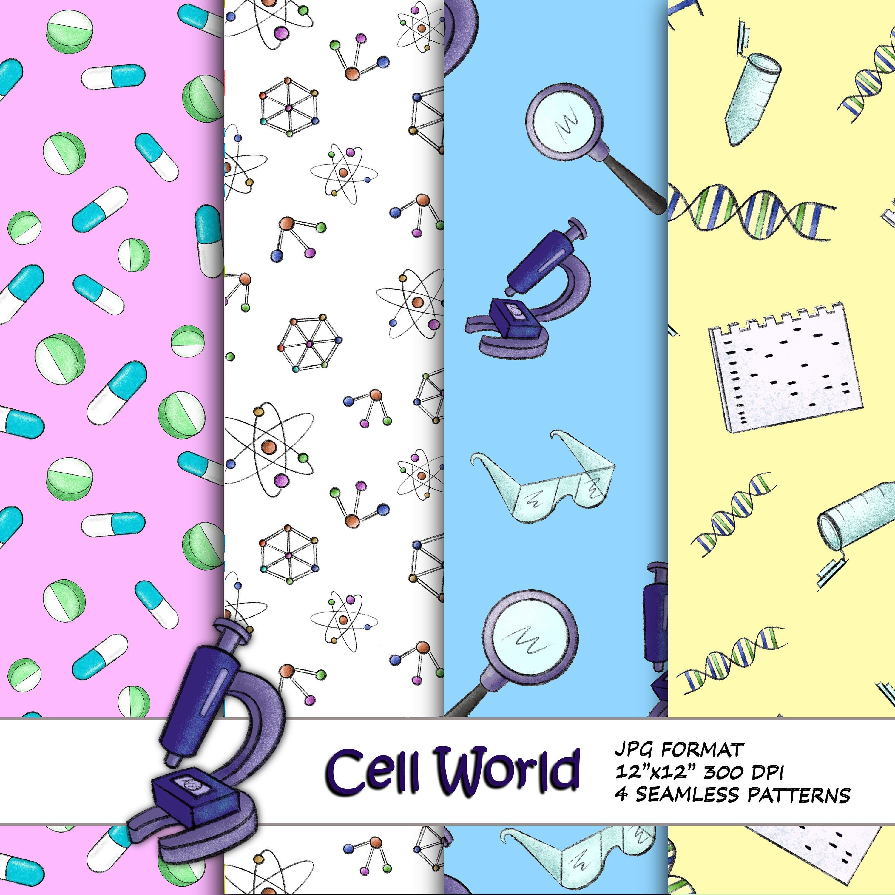 Cell World Biology Pattern Design Science Background Science Art ...