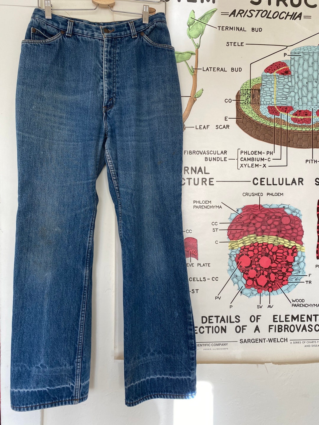 70s Vintage Orange Tab Levi’s Flannel Lined - Etsy