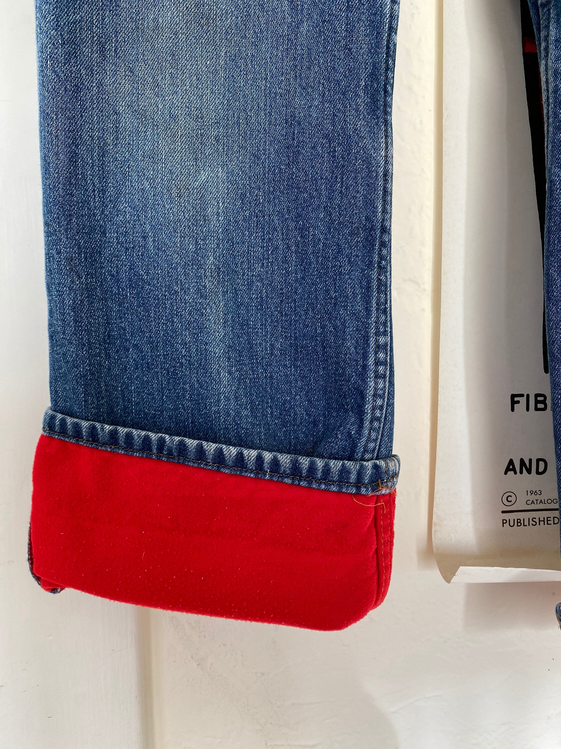 70s Vintage Orange Tab Levi’s Flannel Lined - Etsy