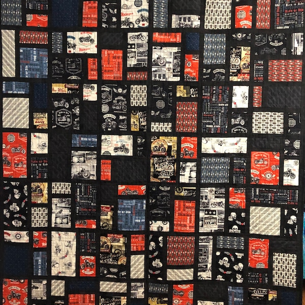 Motorcycle Quilt Pattern - Etsy