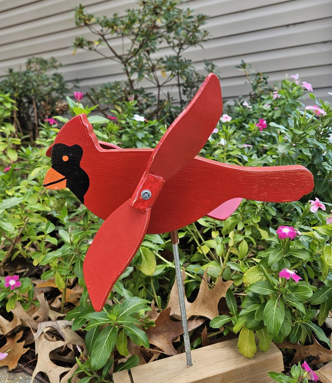 Handmade Cardinal Whirligig: Reclaimed Wood Garden Decor - Etsy