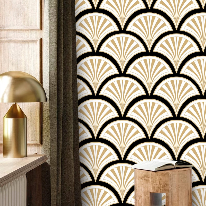 Art Deco Removable Wallpaper - Etsy