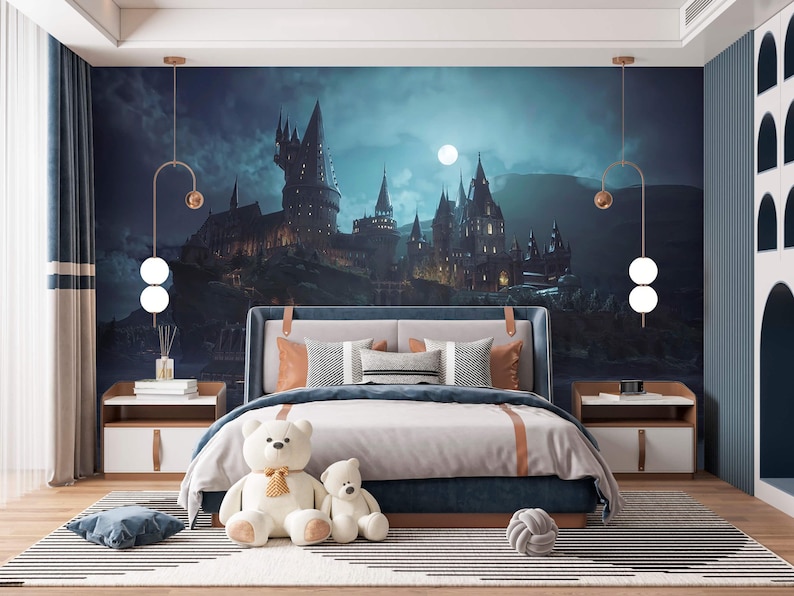 Wizard Castle Wall Mural Peel and Stick Removable Kids Wall Decal - Etsy