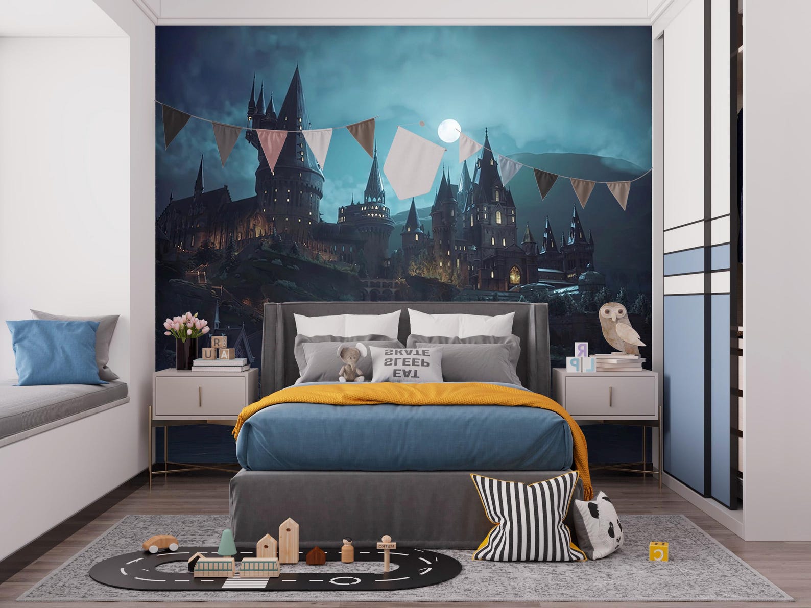 Wizard Castle Wall Mural Peel and Stick Removable Kids Wall Decal - Etsy