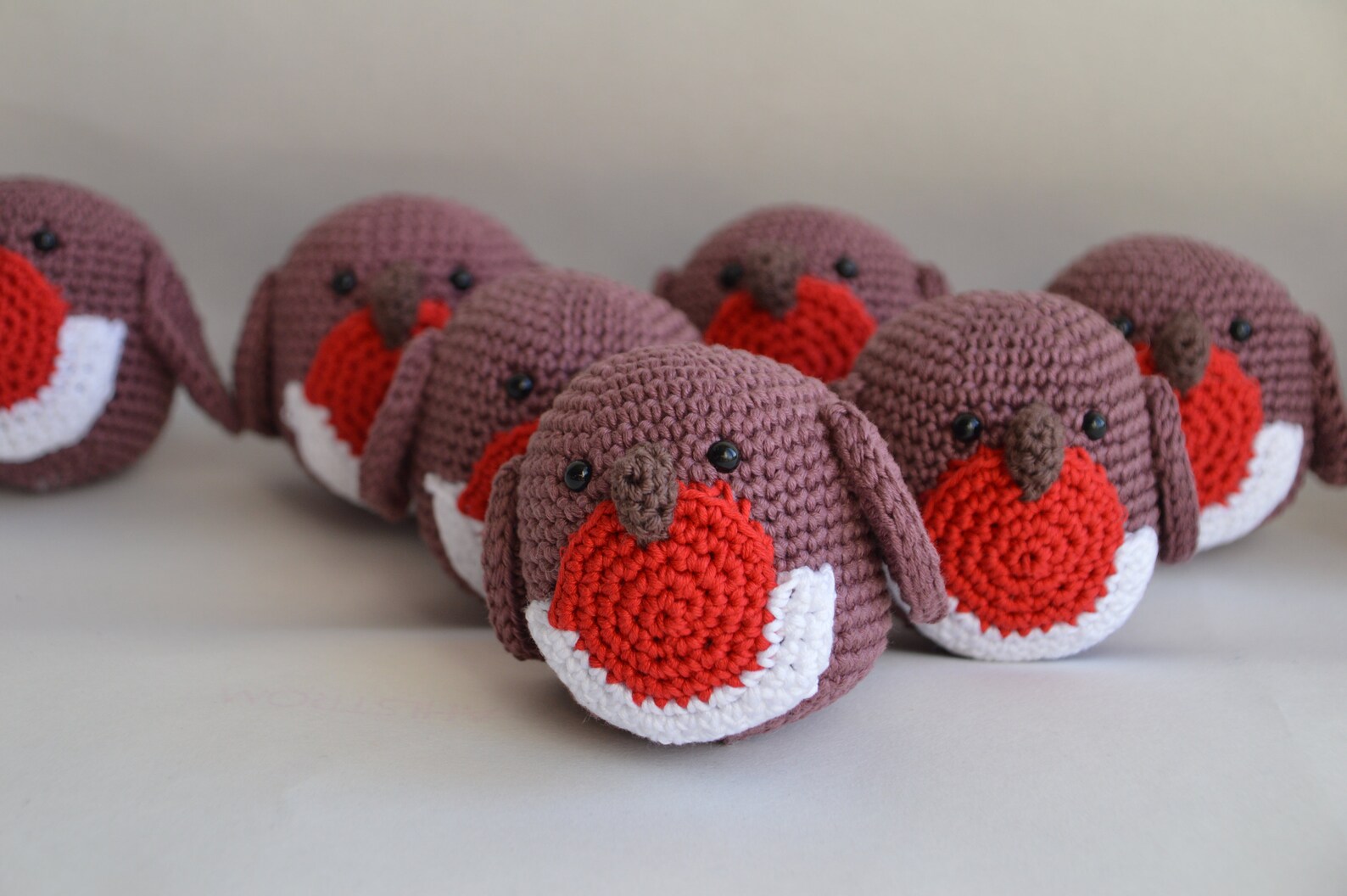 Robin bird crochet decoration | Etsy