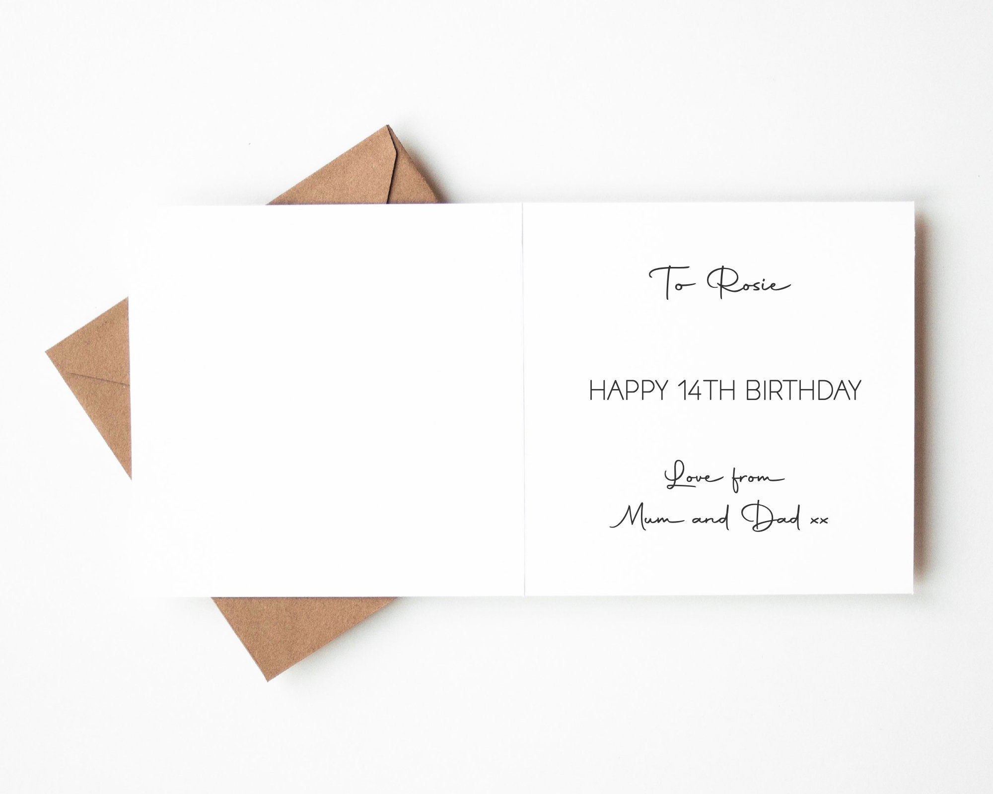14th Birthday Card Girls Age 14 Personalised for Daughter Granddaughter ...