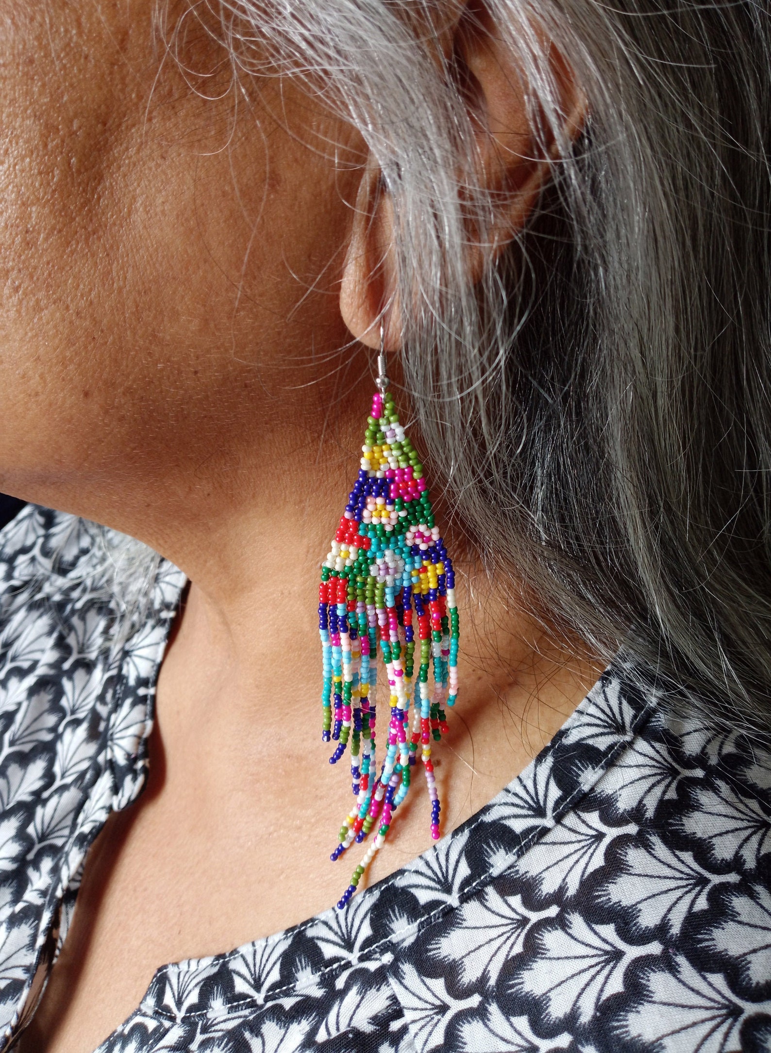 Amazing Colors Modern Native American Style Boho Design Seed Bead ...