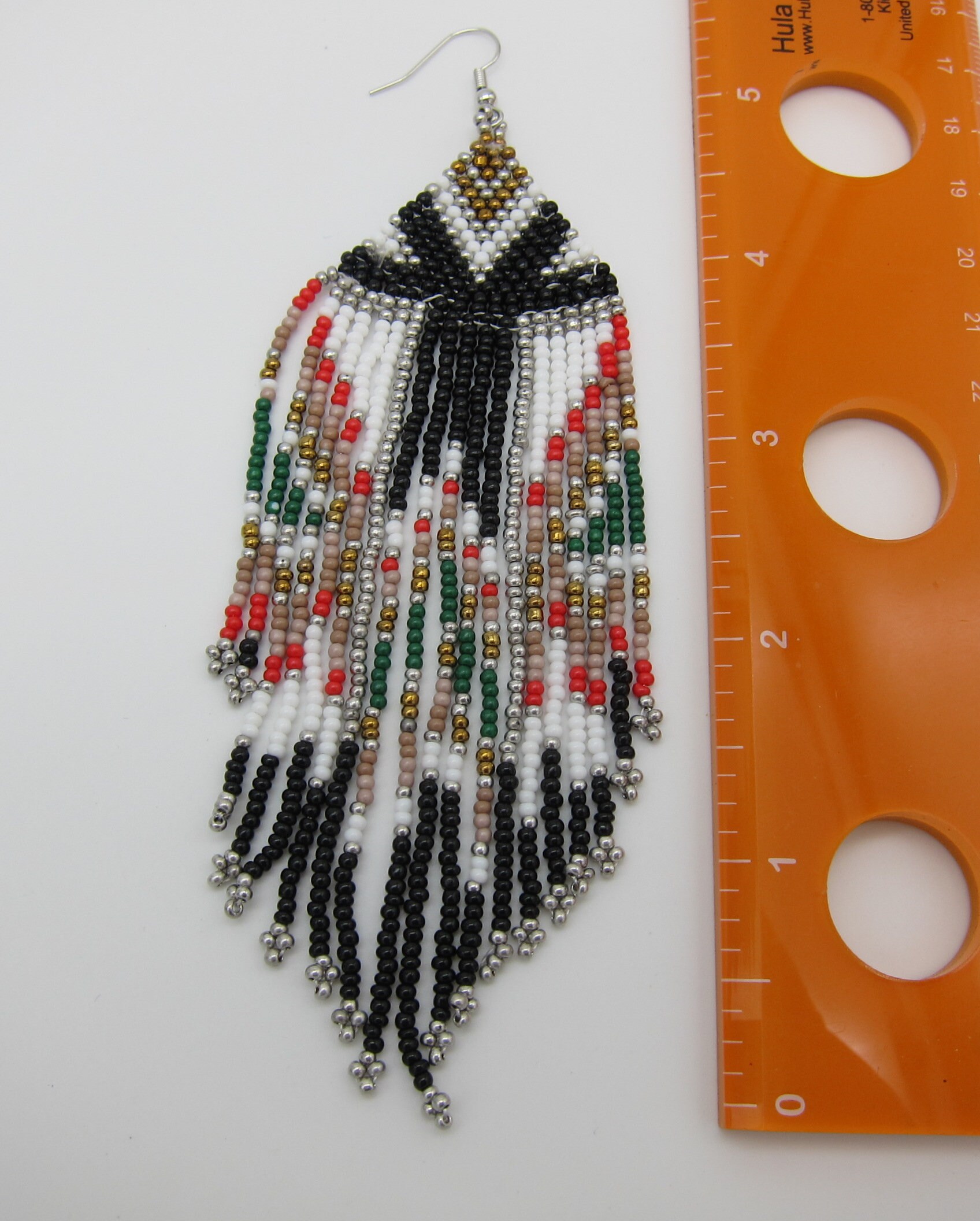 Native American Style Seed Bead Earrings Handmade With Native - Etsy