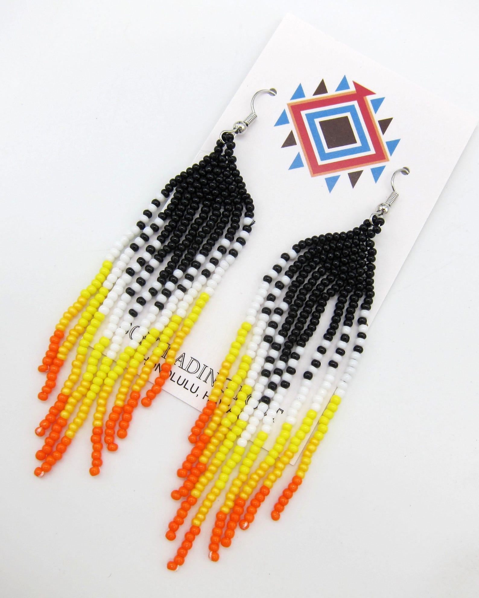 Handmade Prairie Seed Bead Earrings, Ethnic Style, Steel Ear Wires - Etsy