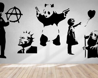 Banksy Wall Sticker - Etsy