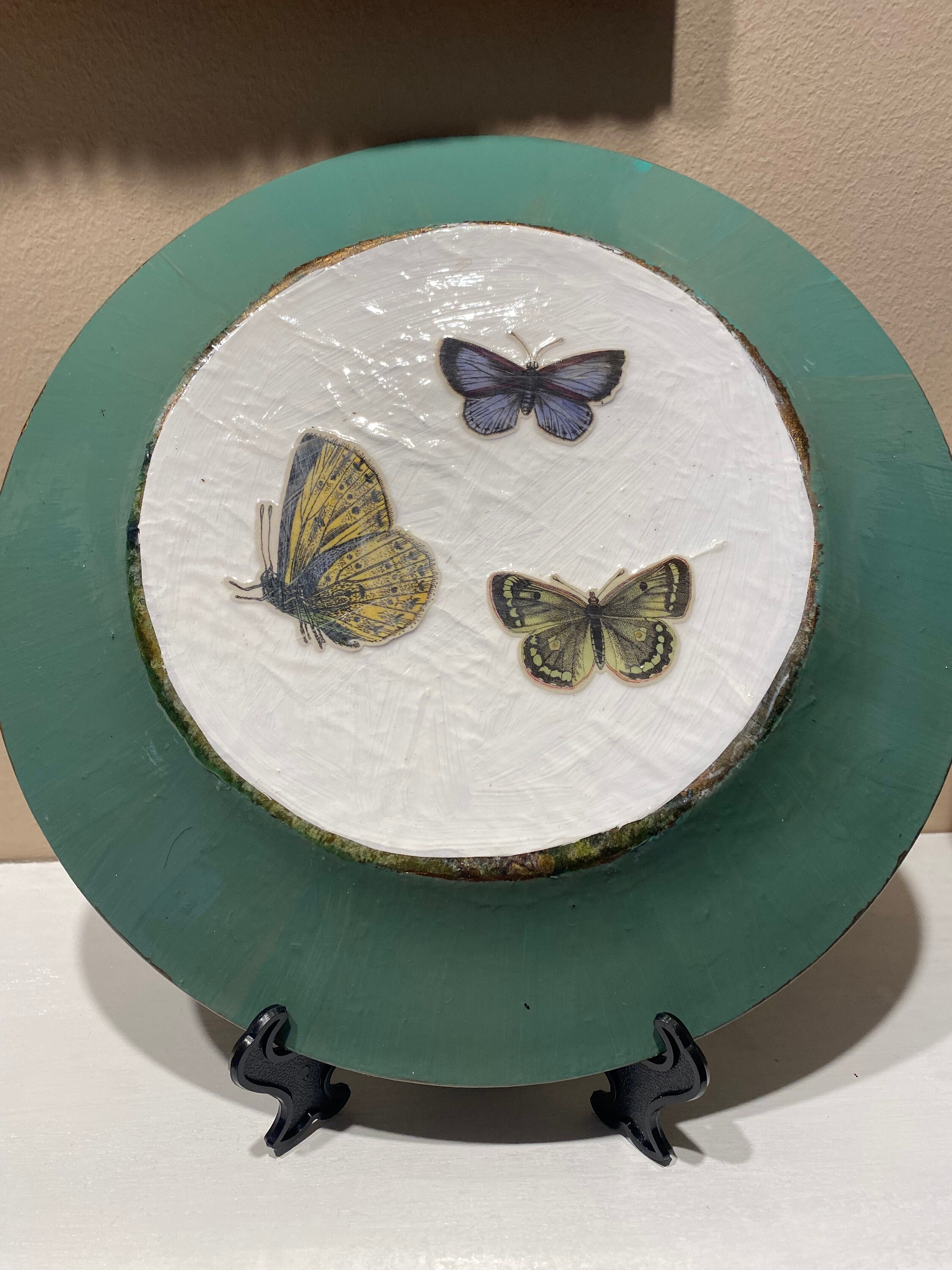 Unique Hand Made Decorative Plate. Can Be Hand Washed. Reverse ...