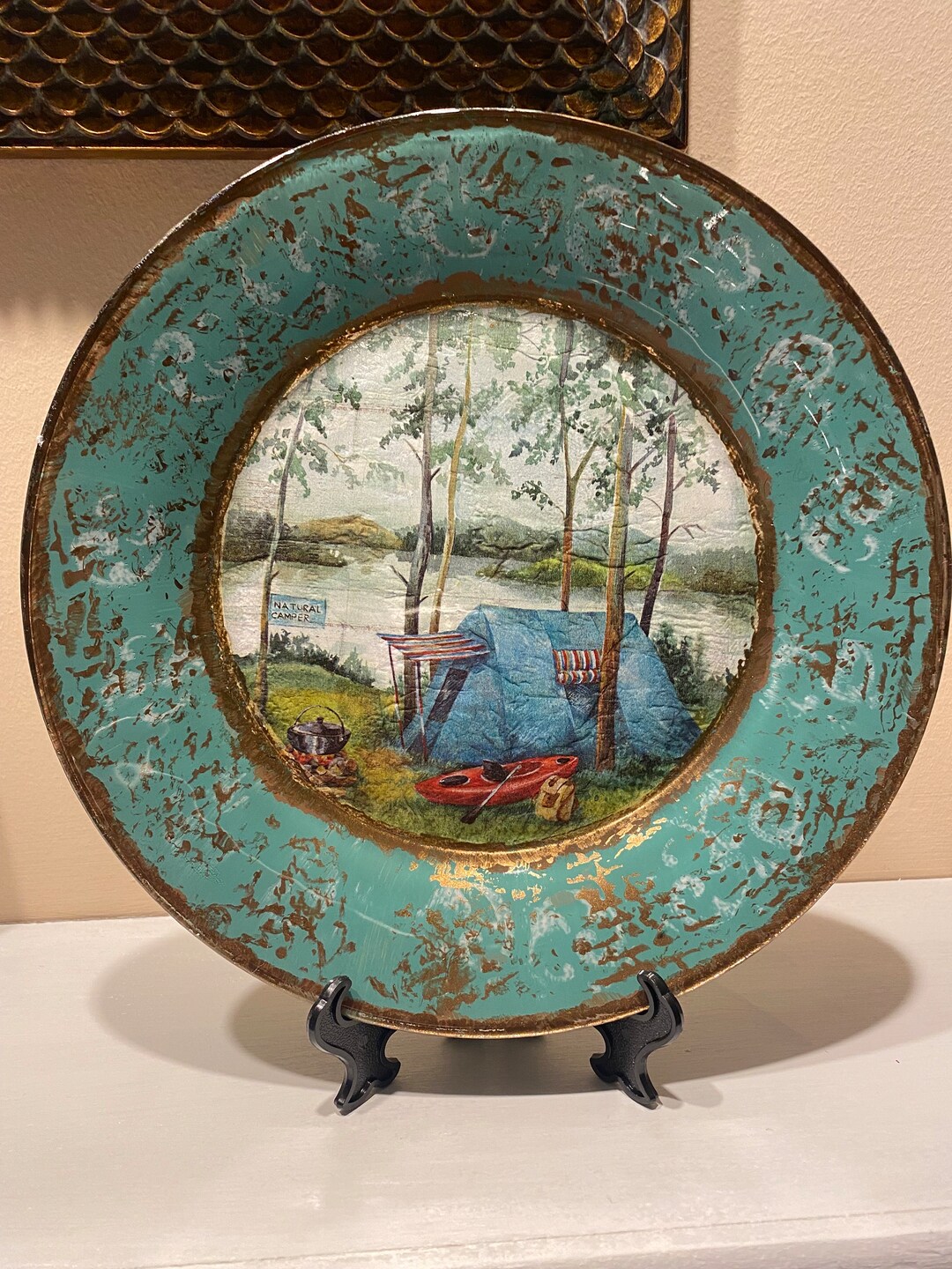Unique Hand Made Decorative Plate. Can Be Hand Washed. Reverse ...