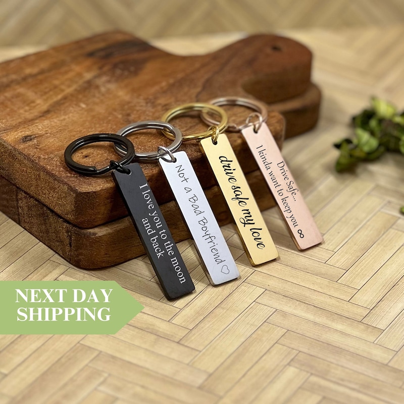 Engraved Key Chains Personalized - Etsy